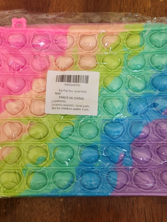 Toys | Rainbow Heart Popit Fidget Purse And Key Chain Multicolor Nwt ...